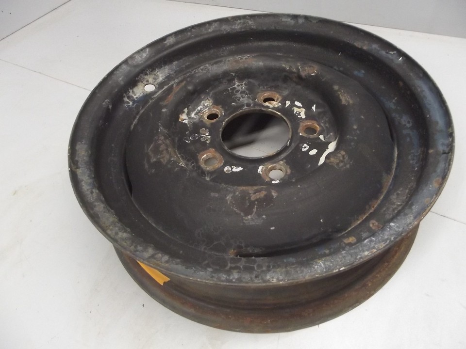 VINTAGE STEEL 16" FORD WHEEL rim hotrod 16x4 5 on 5.5 wheels rims ...