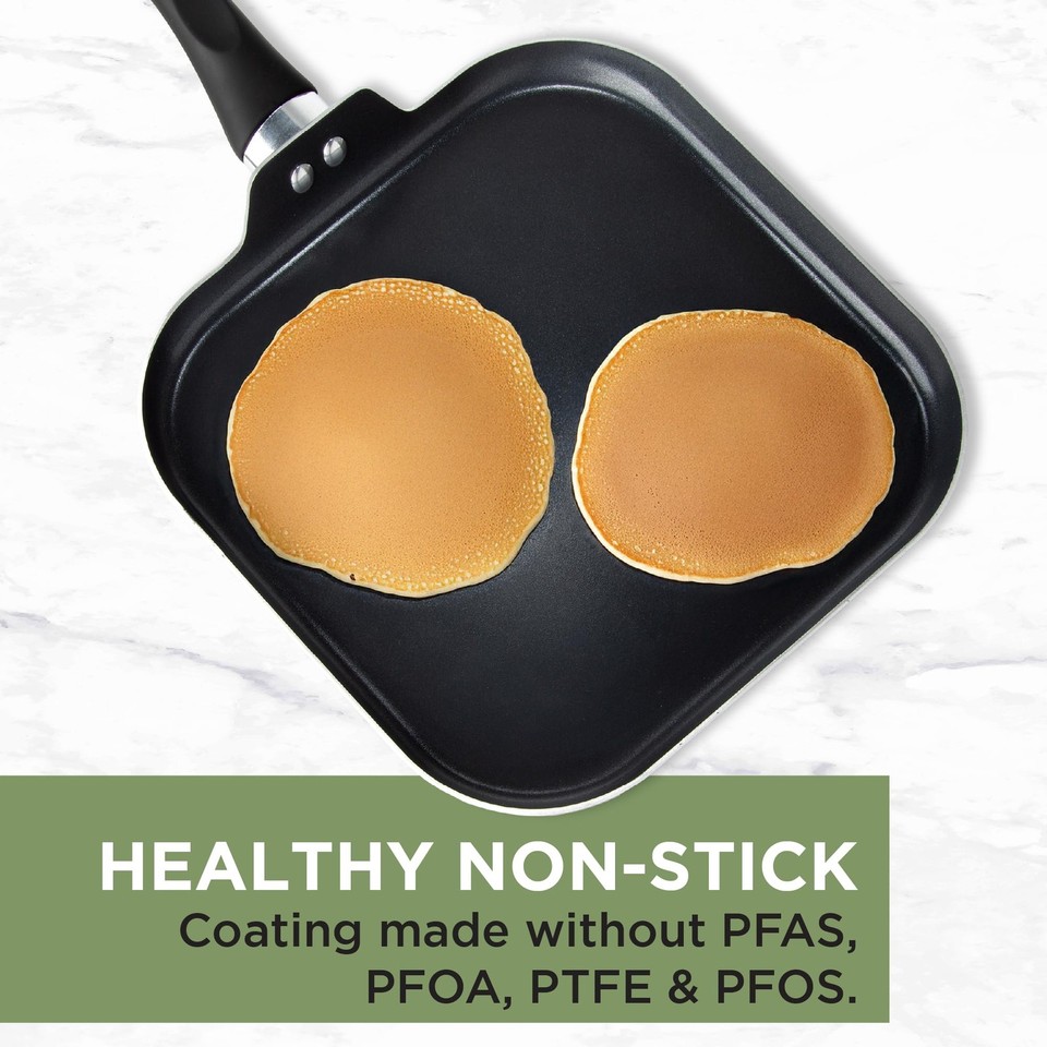 Artistry Nonstick Square Griddle, Easy To Clean, Comfortable Handle ...
