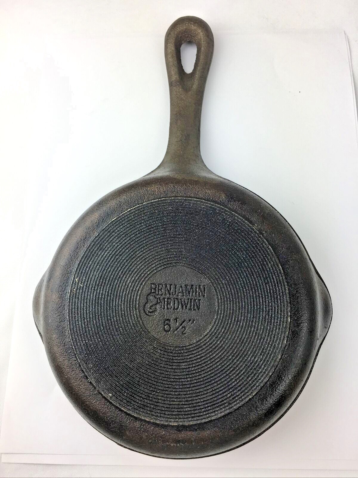 Cast Iron Fry Pan Skillet Benjamin & Medwin 6.5" Spouts Heat Rings 6.5 ...