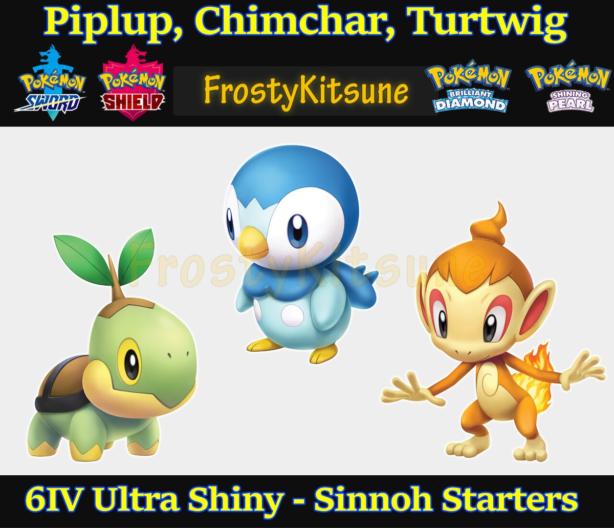 Pikachu Piplup Chimchar Turtwig