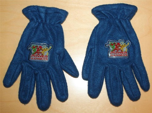 Kids POWER RANGERS SPD winter cold weather Mittens gloves blue clothes ...