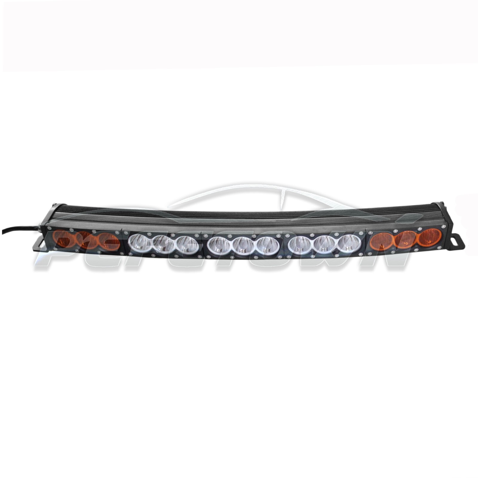 27'' Dual Color Curved LED Light Bar 150W Single Row Off-Road 30''inch ...