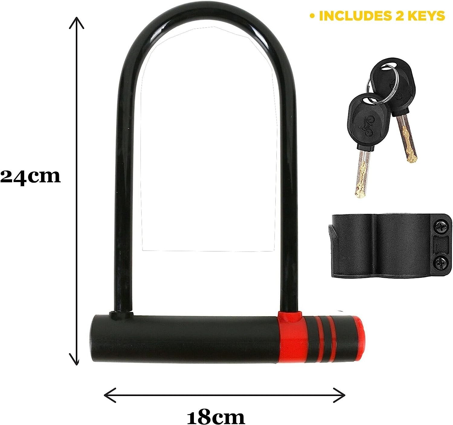 D Lock Bike Motorbike U Lock Cycle Scooter Bicycle Strong Heavy Duty ...