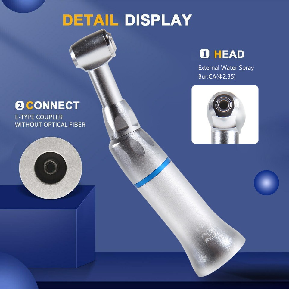 Dental Push / Latch Head Contra Angle Handpiece Slow Low Speed choose ...