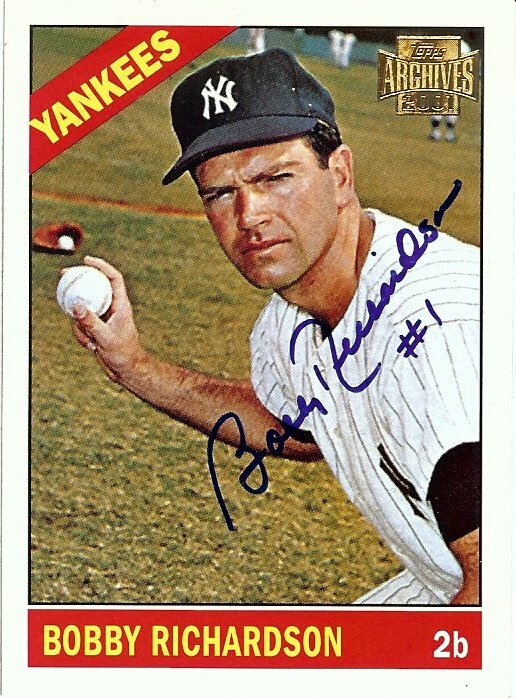 Bobby Richardson Autographed Baseball Card 2001 Topps Archives #490 ...