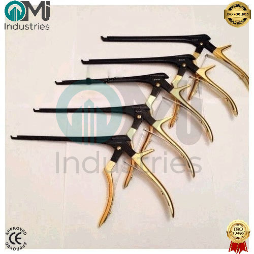 Kerrison Rongeurs 7 Set of 5 PCs Black, Gold (1,2,3,4,5mm) Cervical ...