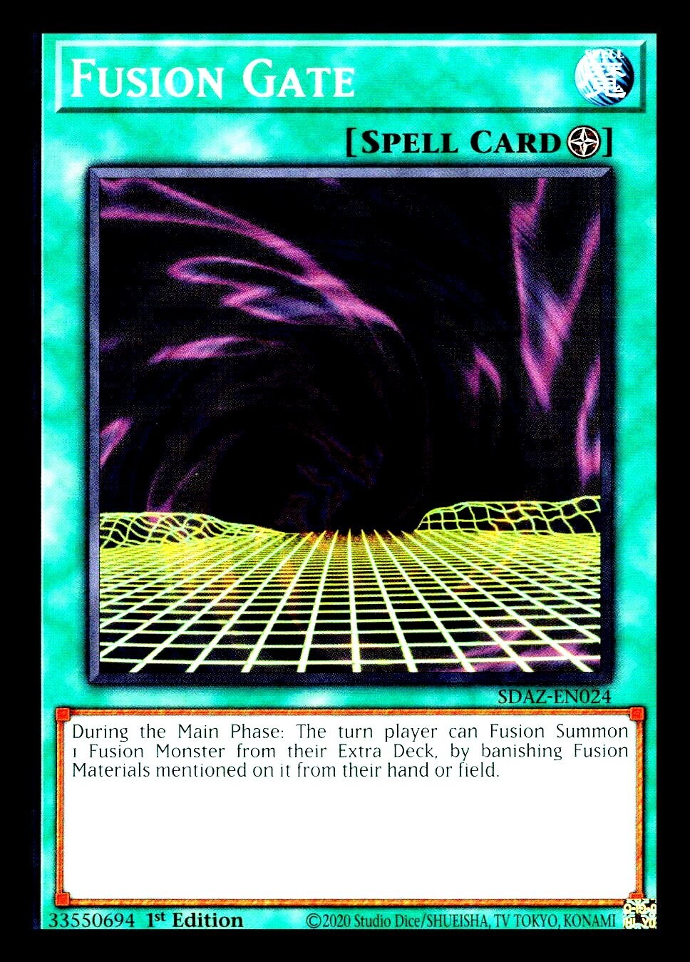 A324 YUGIOH SPELL CARD FUSION GATE SDAZ-EN024 | eBay