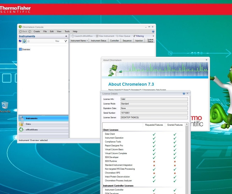 Thermo CHROMELEON 7.3.0 software on Win10, SSD, 3D, LC, ACTIVE, TESTED ...