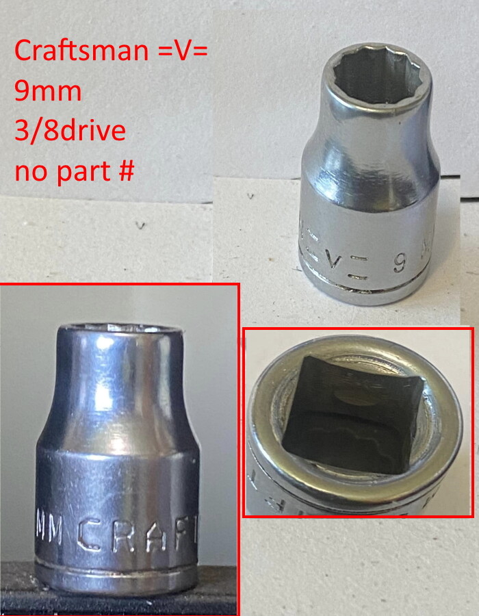 USA MADE 8MM 9MM 10MM Sockets 6pt 12pt 1/4 3/8 1/2 Drive , many Vintage ...