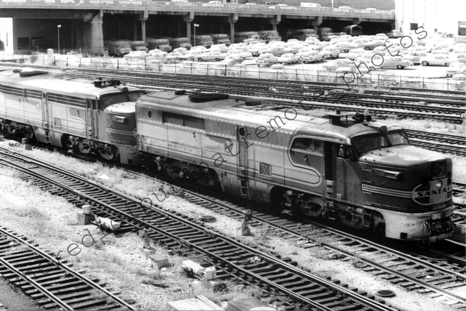 Atchison Topeka & Santa Fe ATSF 53 ALCO PA1 Kansas City MO 1966 Photo ...