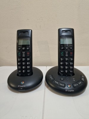 BT Graphite 2500 Twin Digital Cordless Landline Telephone with ...