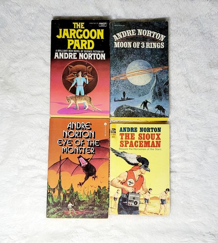 Vtg Andre Norton Science Fiction Book Lot Of 4 Moon Of 3 Rings Jargoon ...