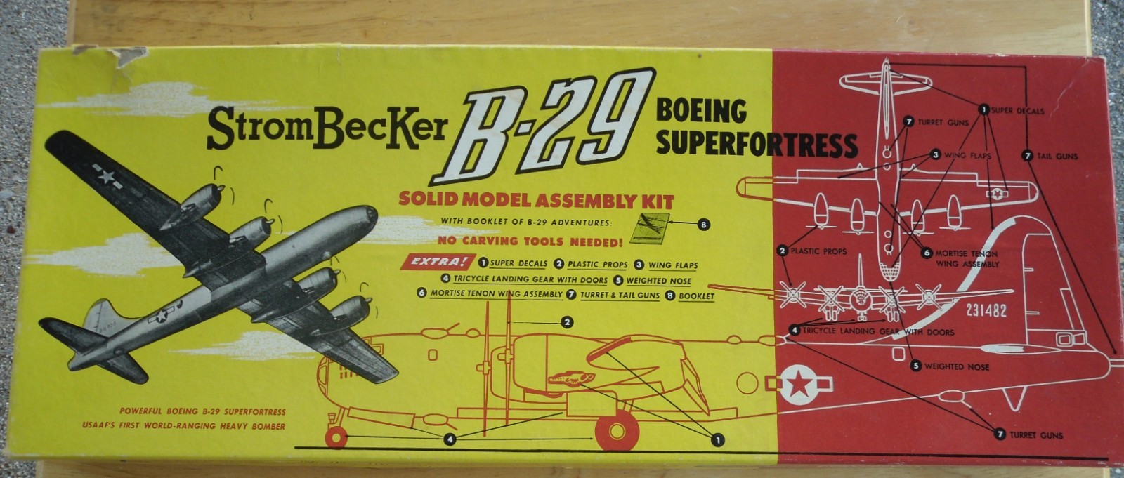 Strombecker 1:72 Scale Boeing B-29 Superfortress Solid Model Kit C-250 ...