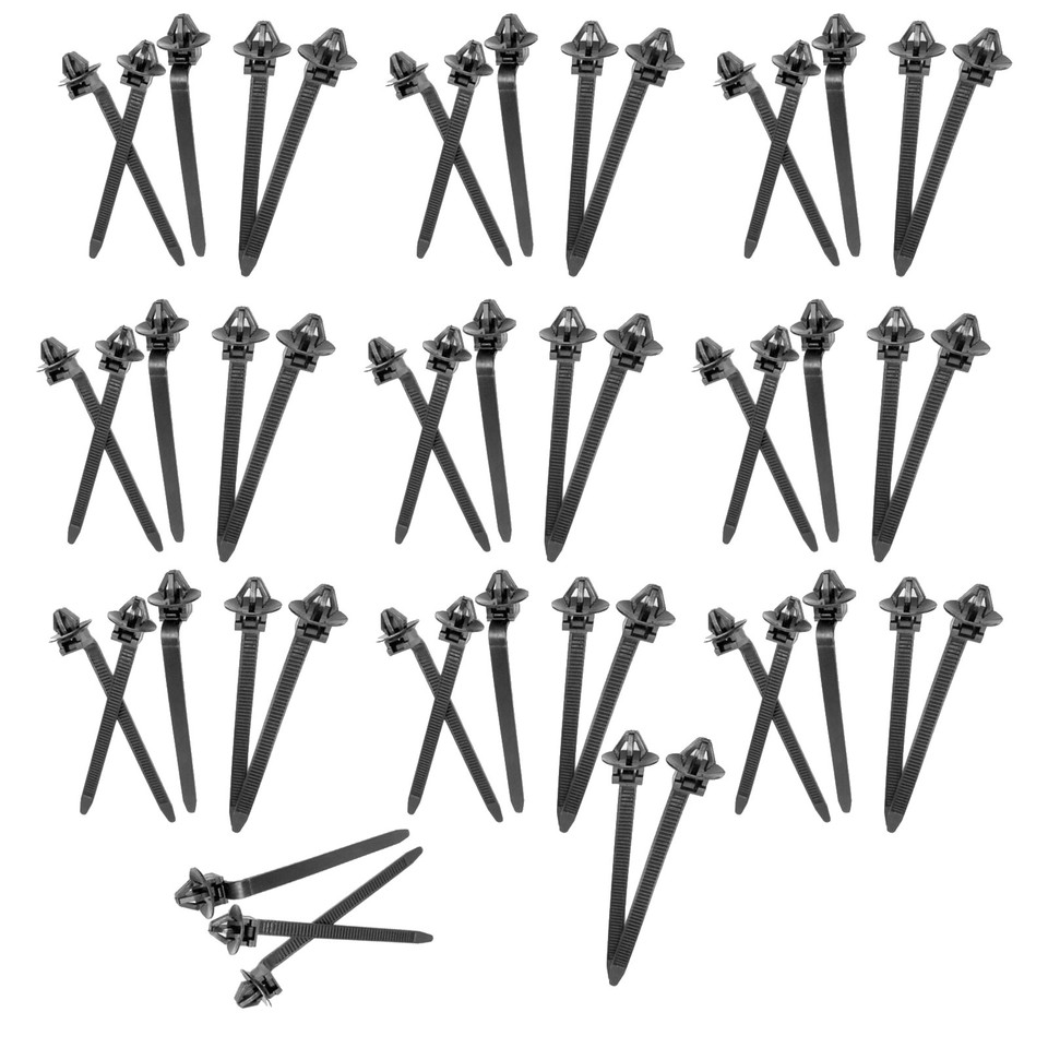 50pcs Set Nylon Tie Cable Fixed Fasteners Clips Fastening Straps For ...