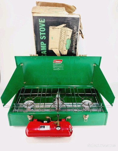 Vintage Coleman Model 426D USA 3-Burner Camp Stove Green | eBay