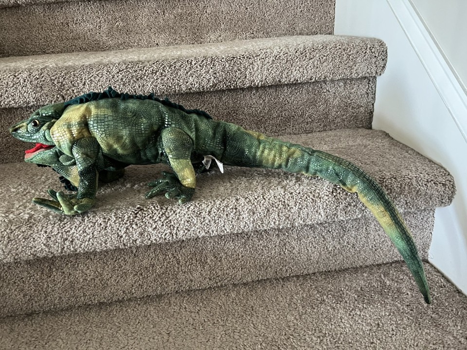 Folkmanis Iguana Dragon Lizard Hand Puppet Green 30" Plush Stuffed Animal | eBay
