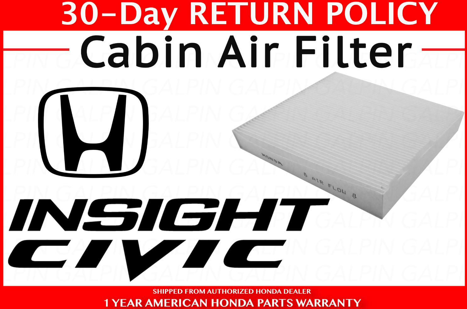 Genuine OEM Honda 80291-TF3-E01 Cabin Air Filter Element | eBay