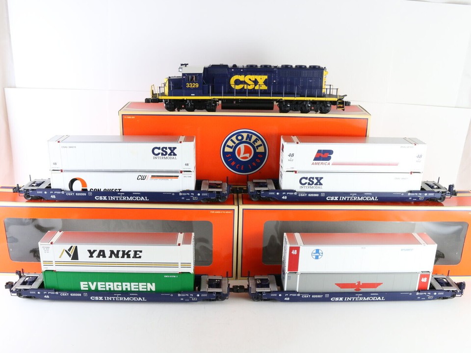 Lionel O 6-31760 CSX 3329 SD40-2 Diesel Loco Husky Stack Container ...