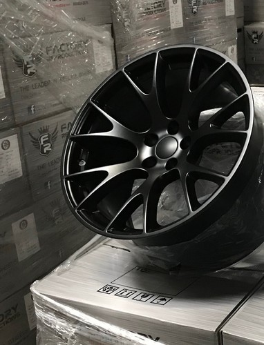 Fits 22" x 9" Hellcat Replica Satin Black Wheels Rims for Dodge Durango ...