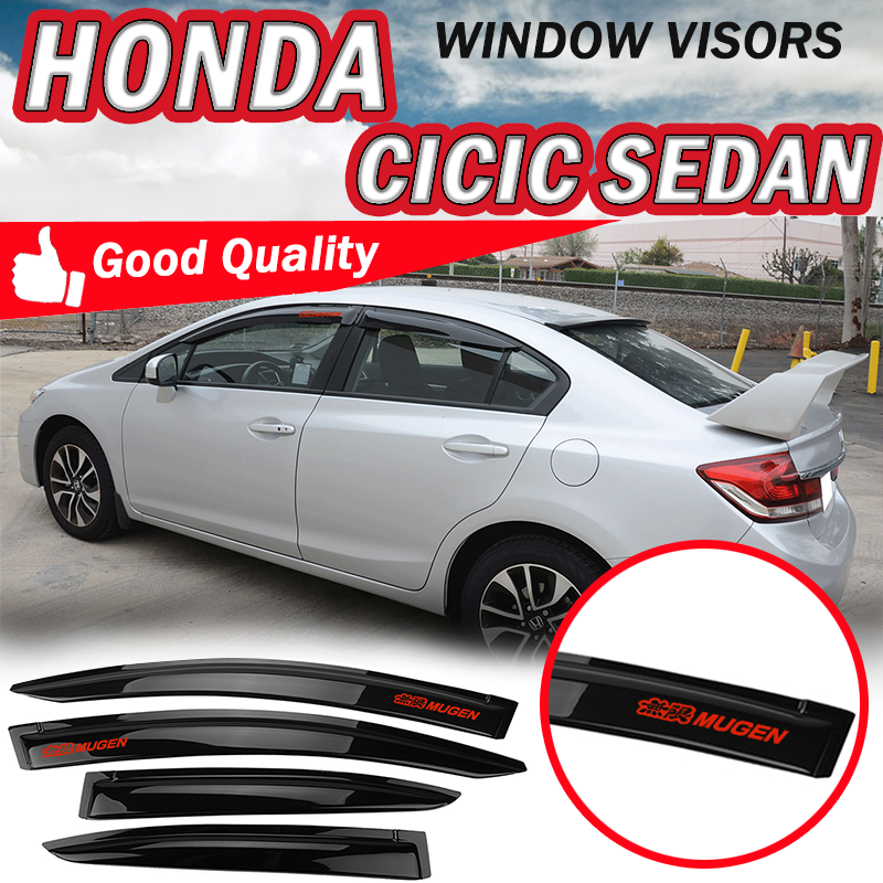 WeatherTech Window Deflectors For Honda Civic Hybrid | Dark Smoke Tint ...
