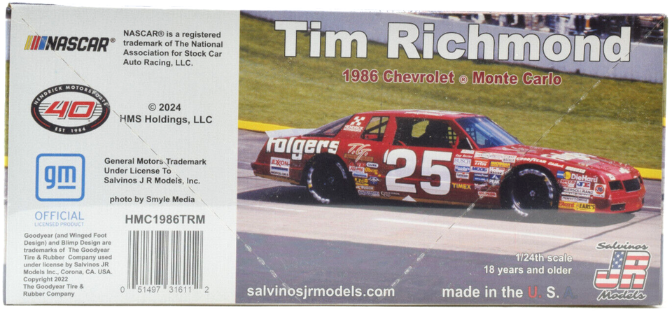 Salvinos JR Models "Folgers" Tim Richmond 1986 Chevy Monte Carlo 1/24 ...