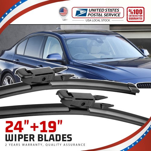 Pair of 24"19" Front Window Wiper Blade Fit For BMW 3 Series 328i 2010 ...