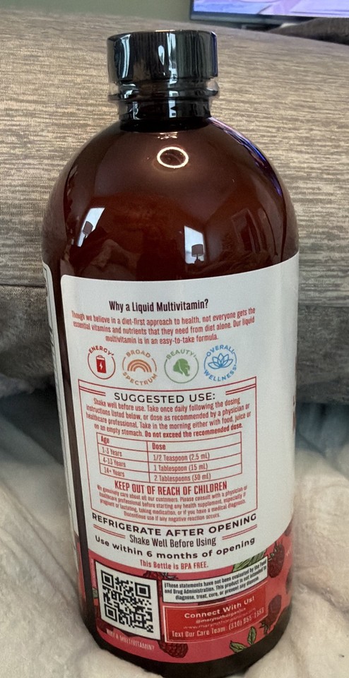 Mary Ruth's Liquid Morning Multivitamin Raspberry 22 Ounces Sealed | eBay