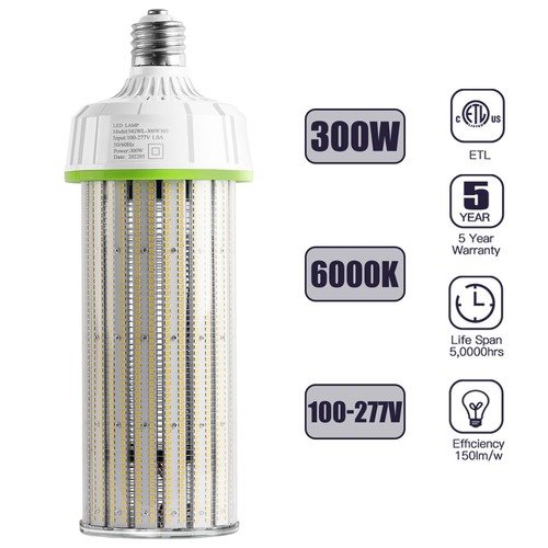 300W LED Corn Cob Light Bulb For Warehouse Factory Supermarket Large ...
