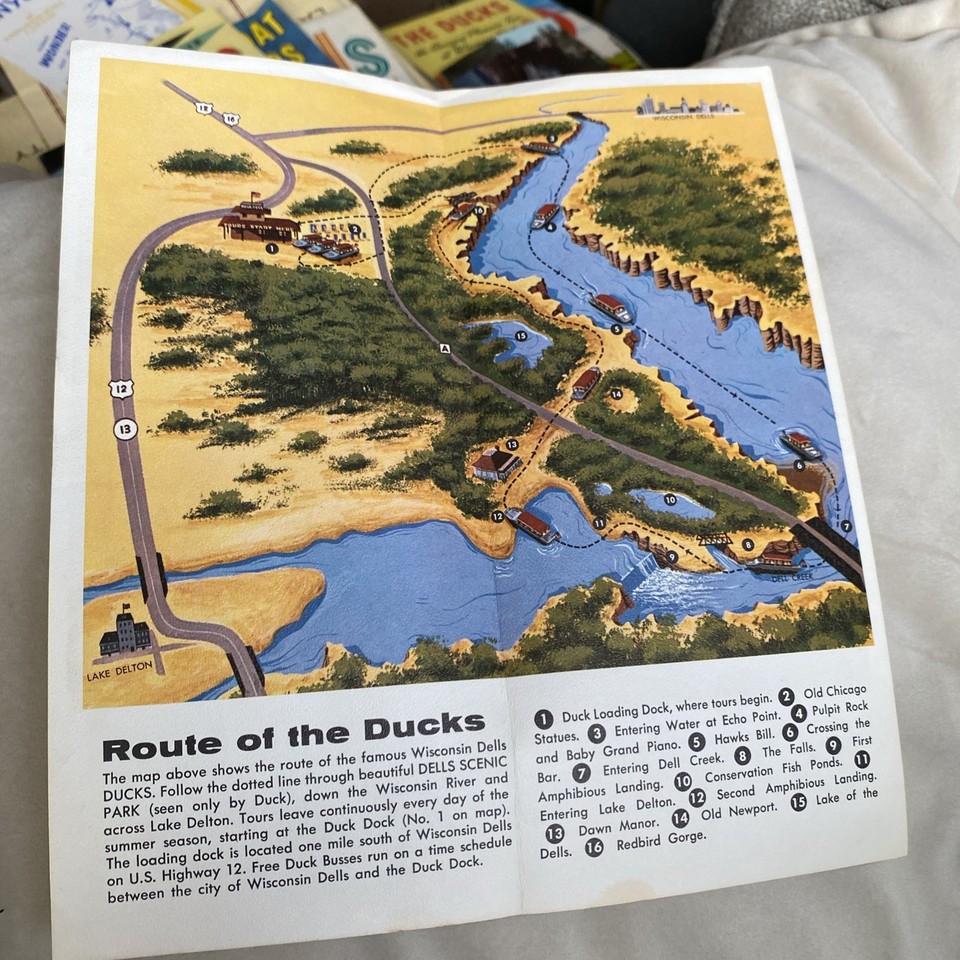 1960s Ride the Ducks Wisconsin Dells WI Advertising Flyer Brochure | eBay