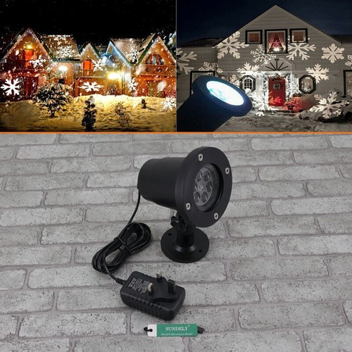 FAST Field LED Moving Snowflake Laser Light Projector Lamp Fit Xmas ...