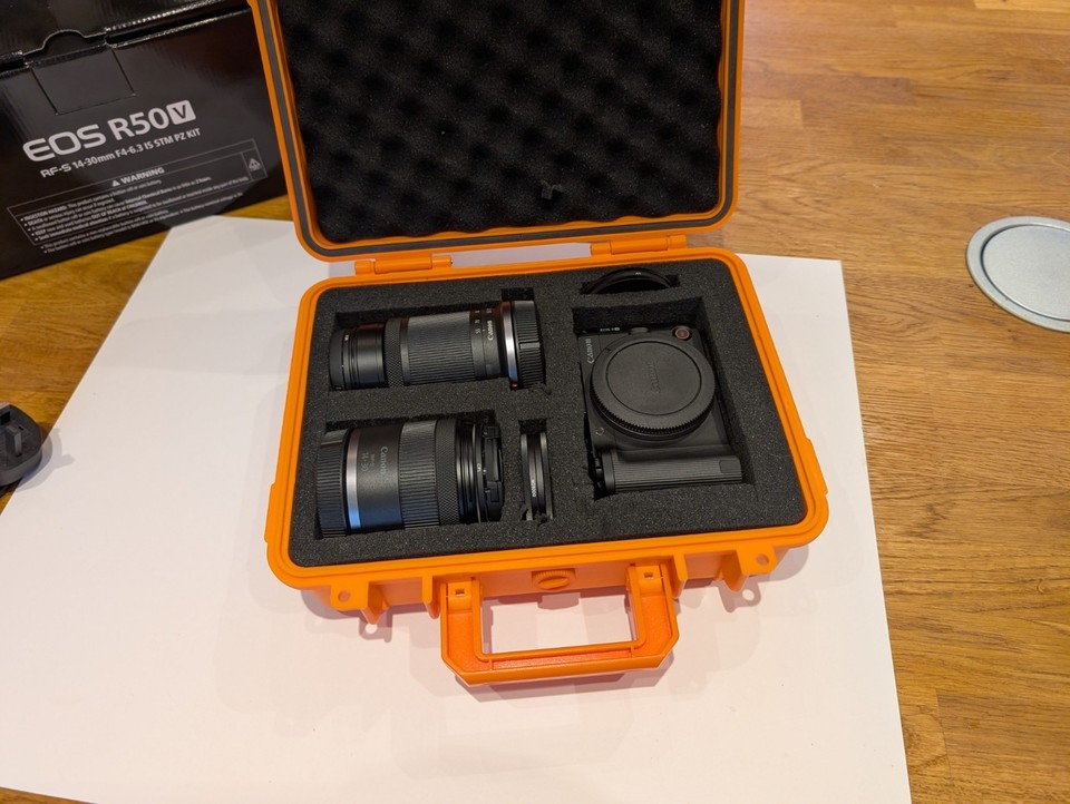 Canon EOS R50 V Mirrorless Camera Bundle with Two Lenses, Case ...