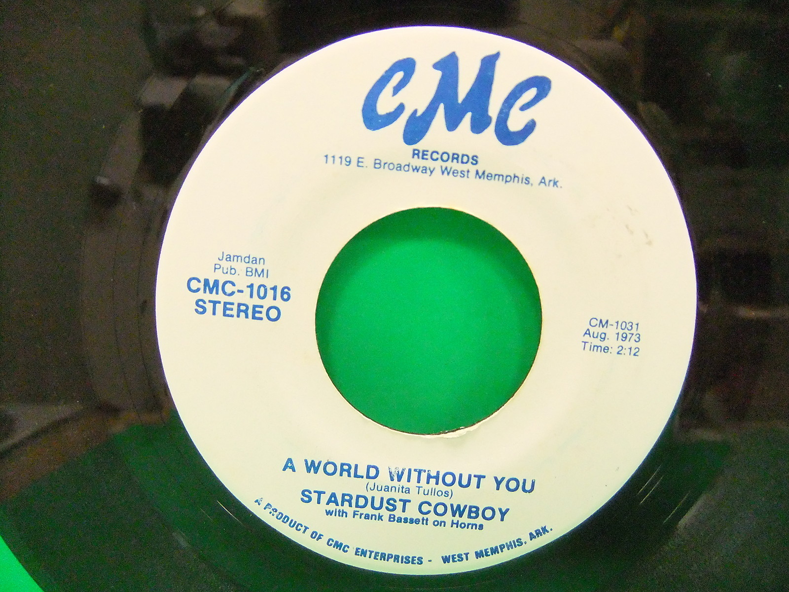 Stardust Cowboy A World Without You 1973 45 CMC Records CMC 1016 West ...