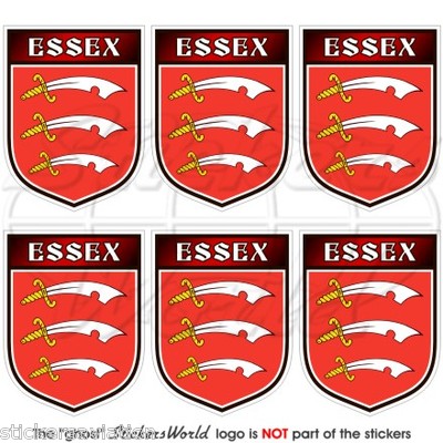 ESSEX County Shield England UK British 40mm (1,6") Vinyl Mini Stickers ...