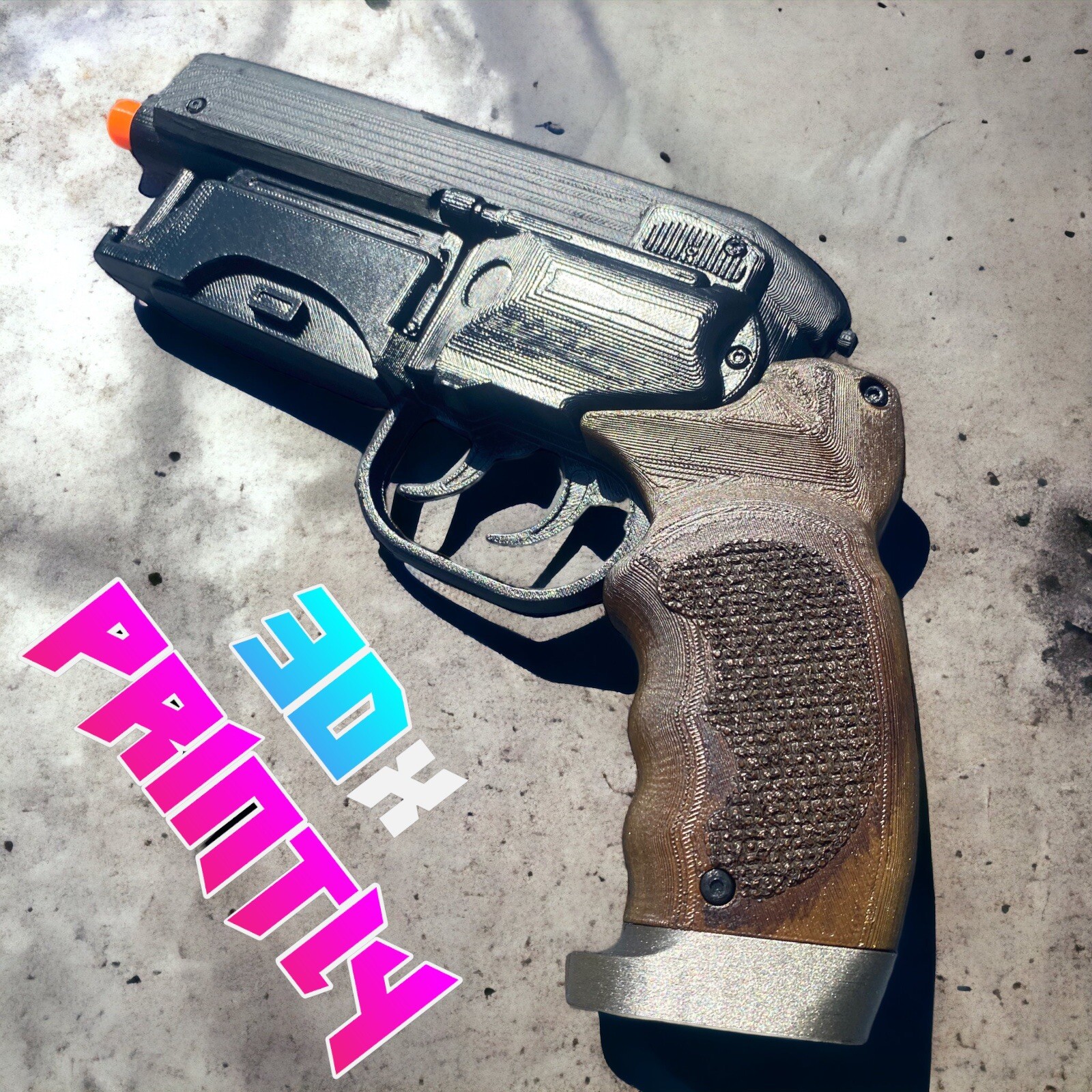 3d Printed Blade Runner PKD replica gun / blaster / cosplay pistol ...