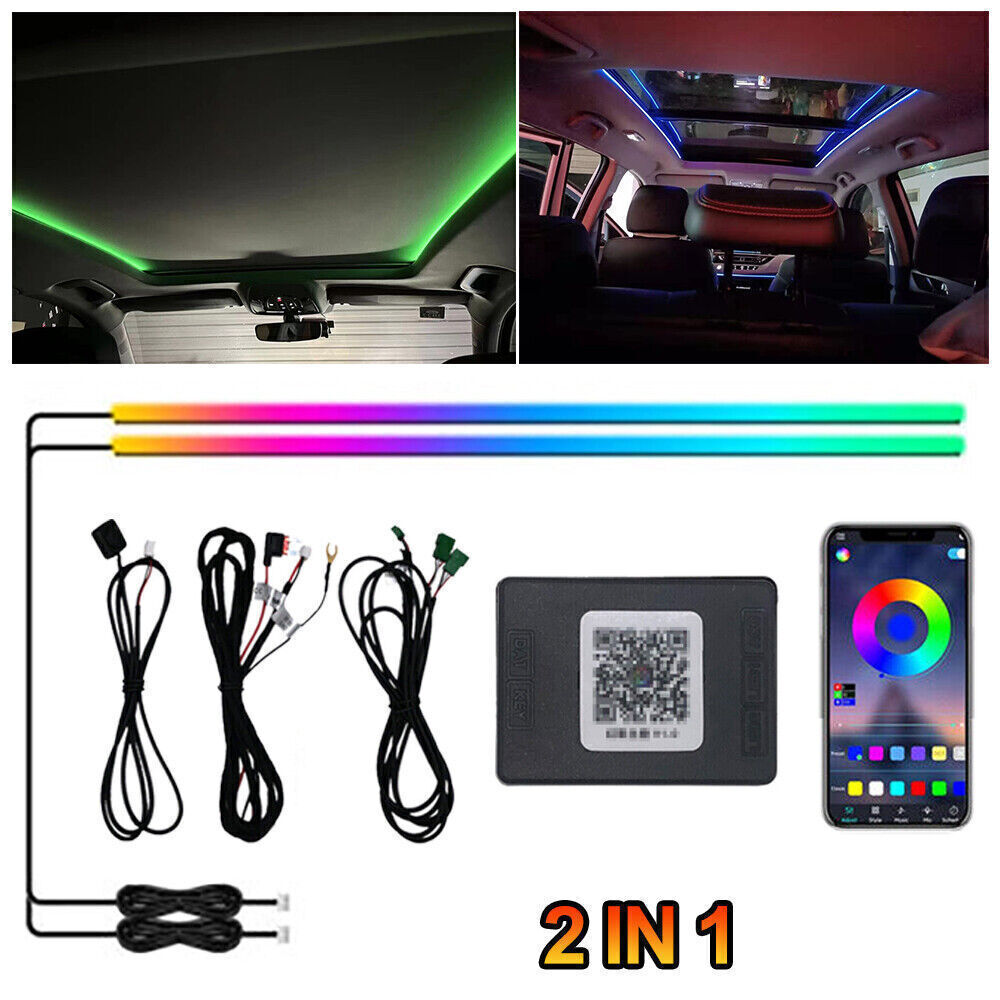 Full Color LED Sunroof Light Car Roof Panoramic Skylight Ambient Lights ...