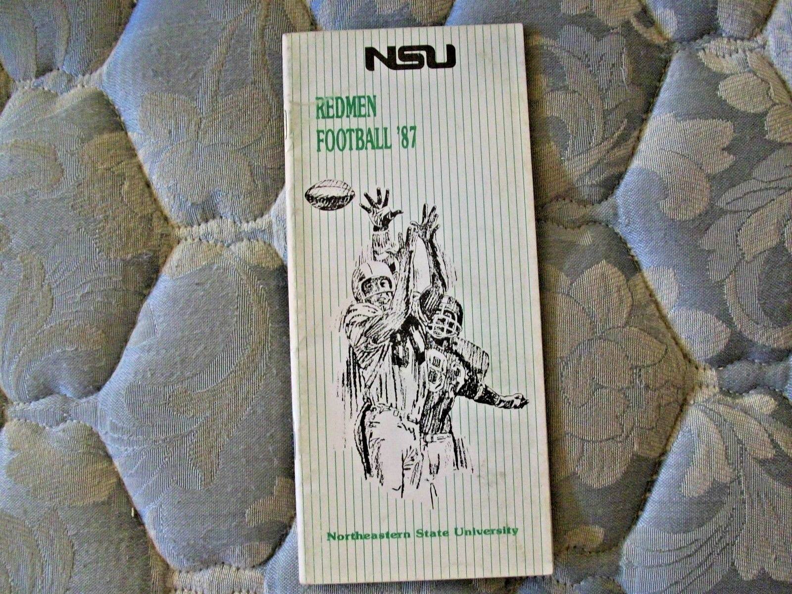 1987 NORTHWESTERN STATE REDMEN FOOTALL MEDIA GUIDE Yearbook Program ...