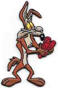 Wile E Coyote Dynamite(TNT) Embroidered Patch 3 3/4" Tall x 2 1/2" Wide ...
