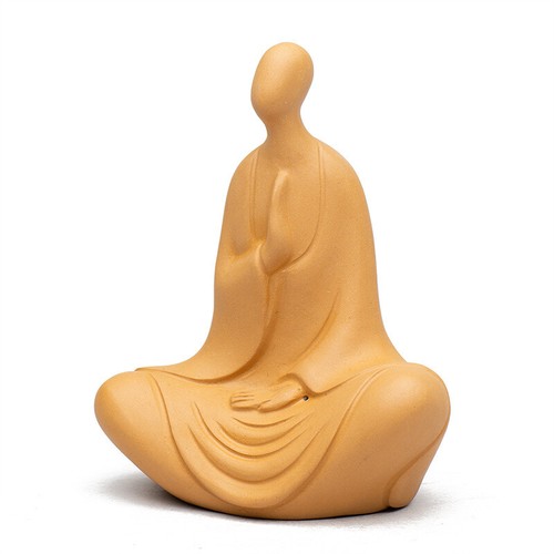 Chinese Yixing Zisha Duan Mud Pottery Buddhism Face-free Buddha Tea Pet ...