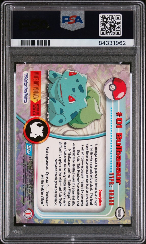 1999 Topps Pokemon TV #1 Bulbasaur Rainbow Holo - PSA 6 | eBay