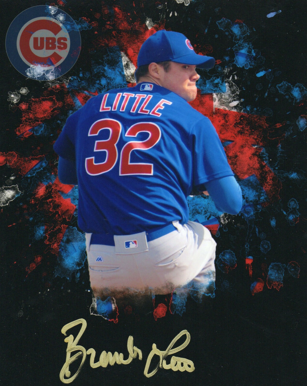 BRENDON LITTLE AUTO AUTOGRAPHED SIGNED 8X10 CUSTOM PHOTO CHICAGO CUBS ...