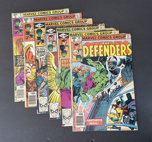 Marvel Comics THE DEFENDERS vintage comic book lot issues #79,80,81,82 ...