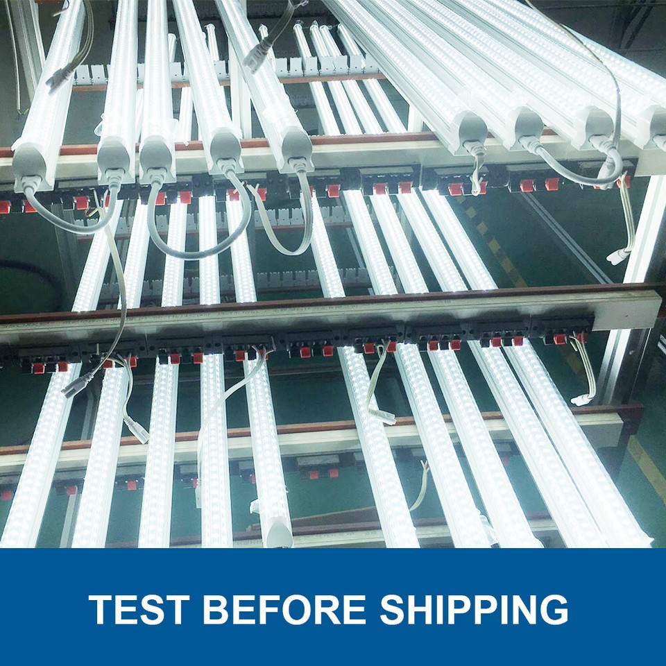 8 Pack T8 6FT LED Shop Light Fixtures 54W 6 Foot LED Tube Light Bulb ...