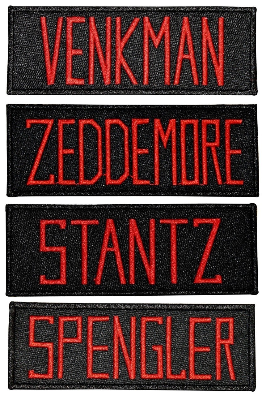 Ghostbusters Name Tag Set of 4 Embroidered Iron On Patches | eBay