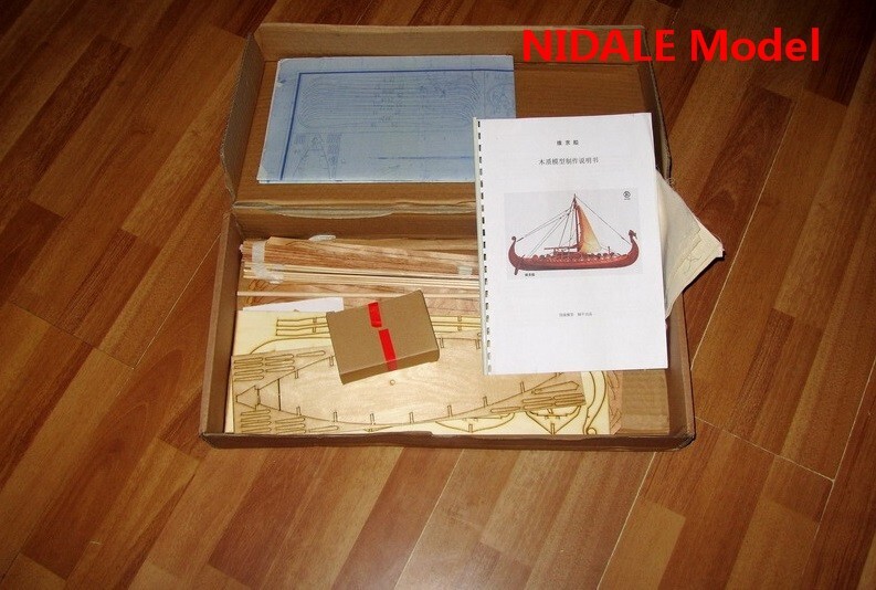 1:50 Classic Wooden Scale Sailing Boat Wood Ship Model Kit Viking Ship ...