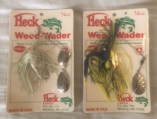 2 Vintage Fleck WEED-WADER Spinnerbait Lures 1/4 oz | eBay