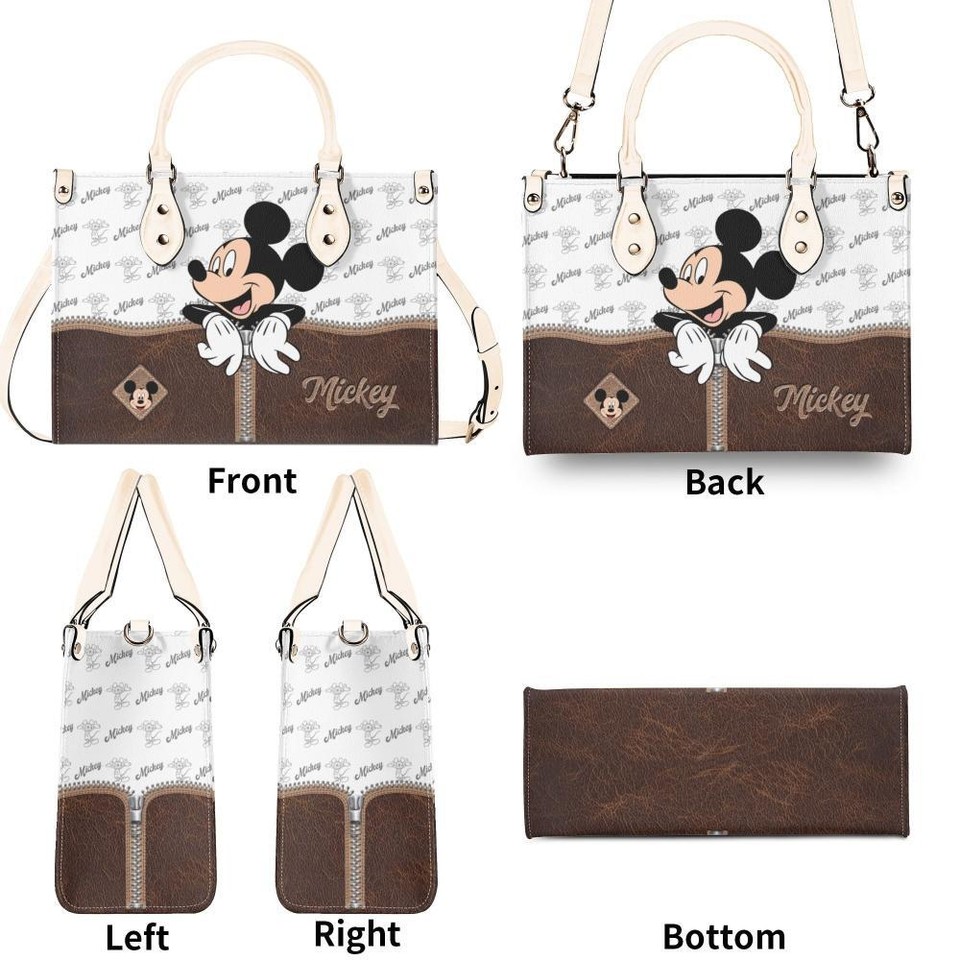 Personalized Mickey Mouse Leather Handbag, Classic Disney Purse, gift ...