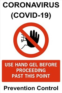 A4 Disease Prevention Control Safety Sign Stickers Schools Doctors ...