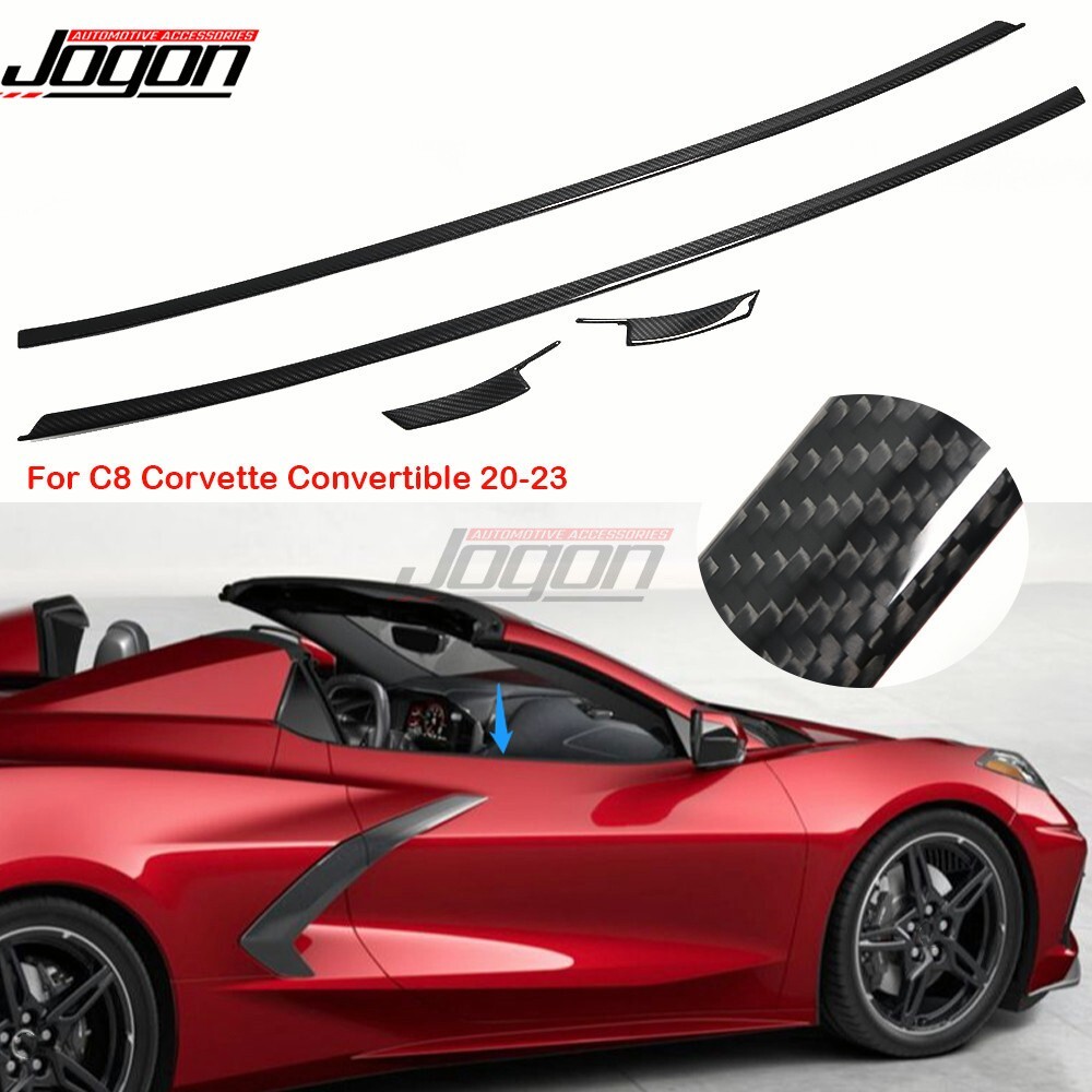 Carbon Side Window Strip Sill Molding Trim For C8 Corvette Z06 ...
