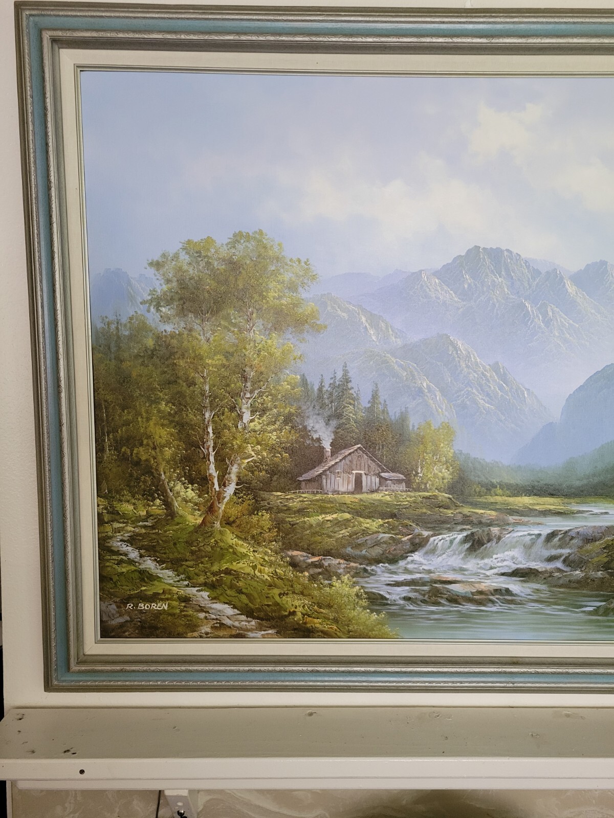 Vintage R. Boren Oil On Canvas Large 48"x36" Framed Rare | eBay