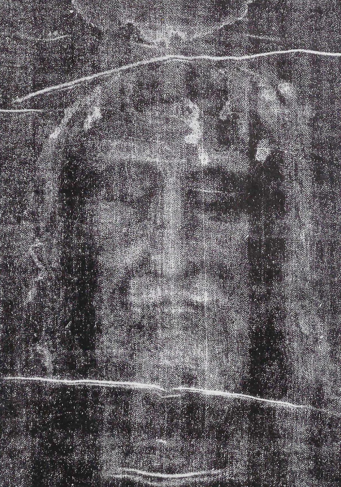 Antlitz des Gekreuzigten - Grabtuch von Turin (Ausschnitt) im ...